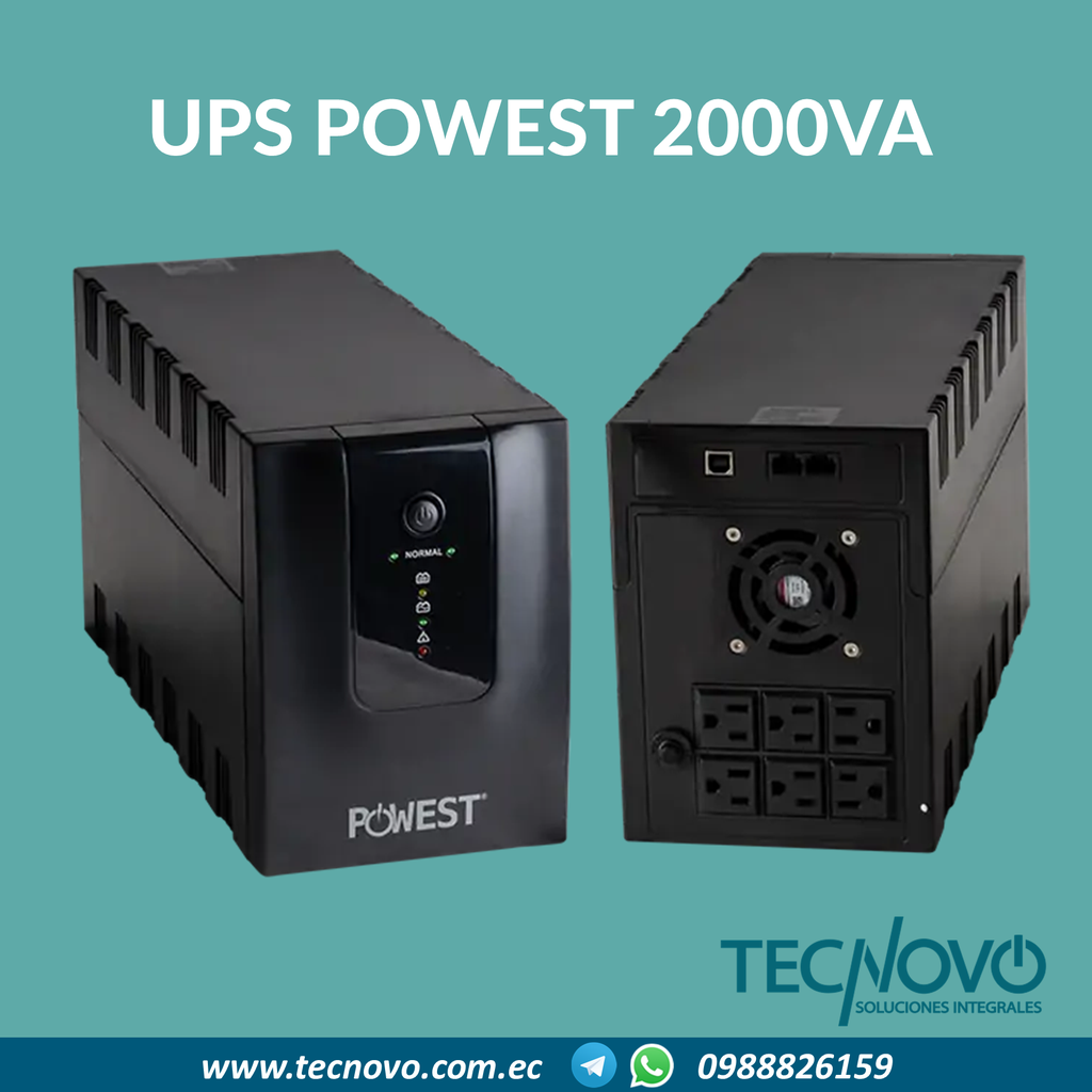 UPS POWEST Micronet Interactiva 2000va / 1200W Monofásico 110-120v | TECNOVO SOLUCIONES INTEGRALES
